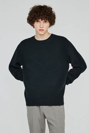 베이직 울 니트 다크그린 THE KNIT COMPANY 코오롱몰