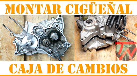 Como montar CIGUEÑAL CAJA DE CAMBIOS y cerrar motor MOTO YouTube