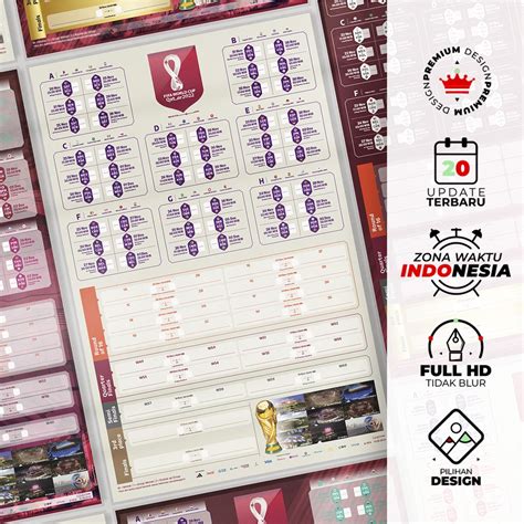 Jual POSTER JADWAL PIALA DUNIA FIFA WORLD CUP 2022 QATAR EDISI POTRAIT