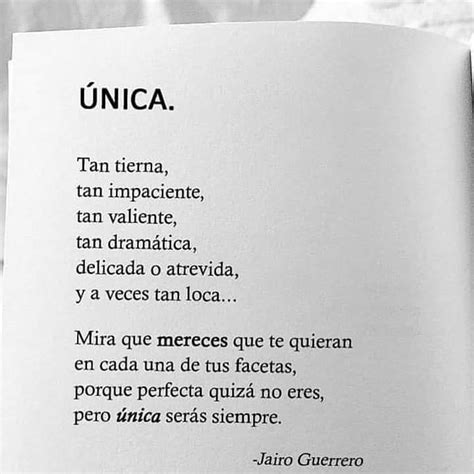 Única Tan tierna tan impaciente tan valiente tan dramática