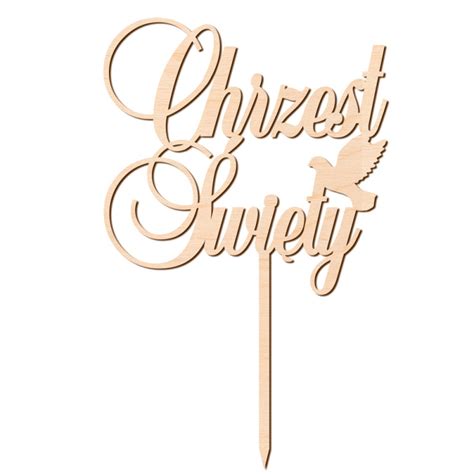 Topper Chrzest Święty Pisany z gołąbkiem 220S SweetDecor