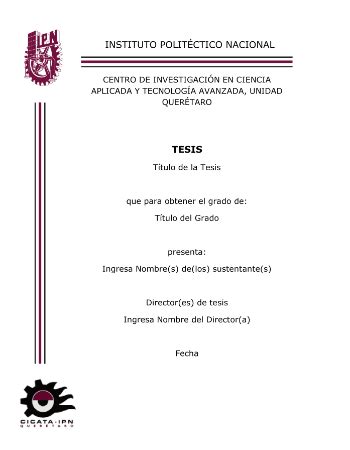 Portadas de Tesis y Trabajos de Investigación para Word