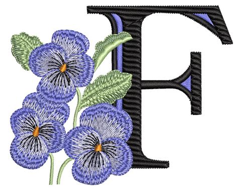 Alphabet Violette Créatrices Broderie Machine