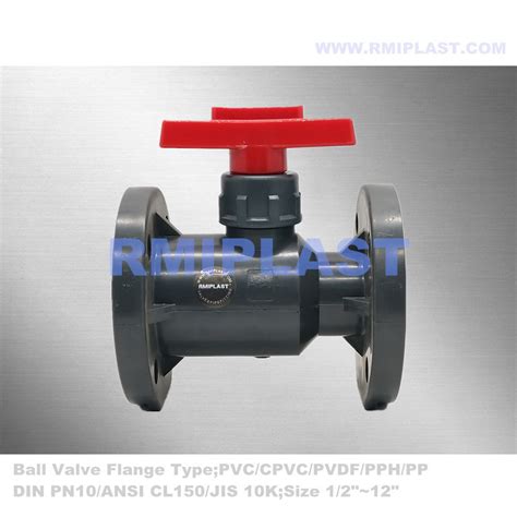 Plastic Pvc Pp Pph Upvc Pvdf Cpvc True Union Flange End Ball Valve Of