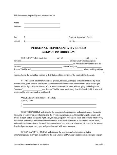 Personal Represenative Fill Online Printable Fillable Blank