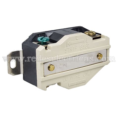 LEVITON 02620 000 Toma Incrustar 2P T 30A 250V LEVITON Redes