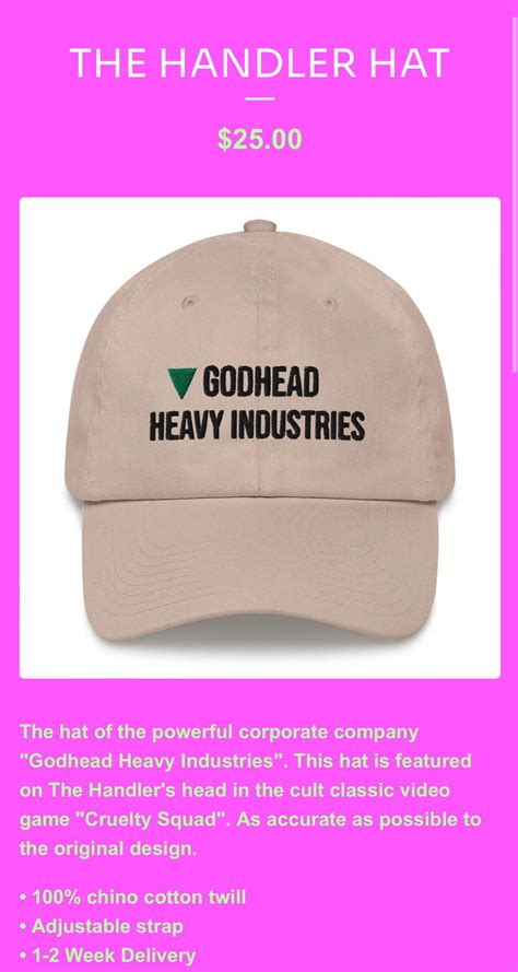 Godhead Heavy Industries Hat R Crueltysquad