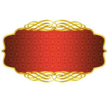 Luxury Text Title Frame Islamic Label Banner Luxury Ribbon Banner