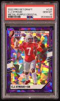 C J Stroud 2022 Leaf Pro Set Metal Draft Prospects Crystal Purple