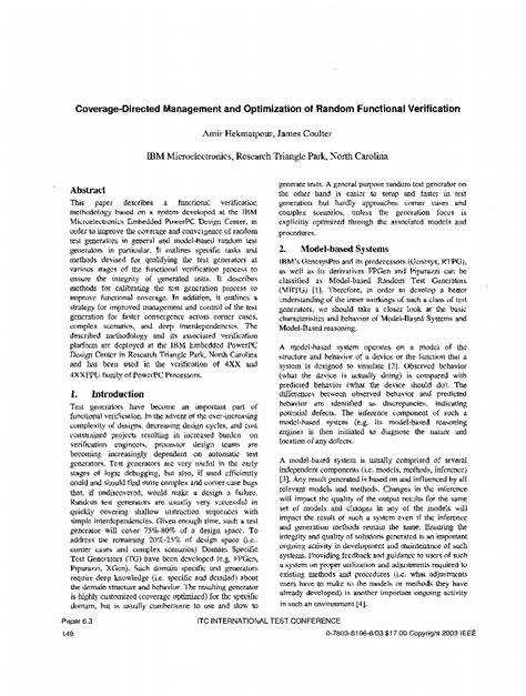 coverage directed management and optimization of random functional verification ieee