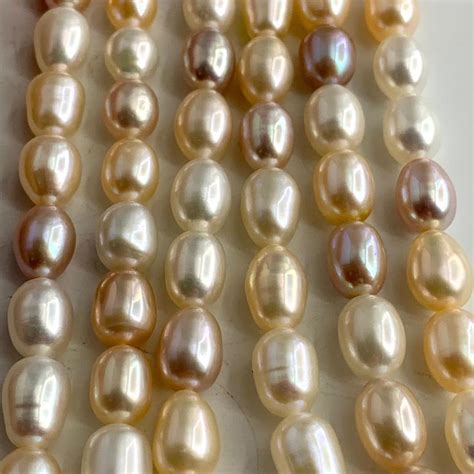 Freshwater Cultured Mixed Colour Potato Pearls 10mm 38cm String
