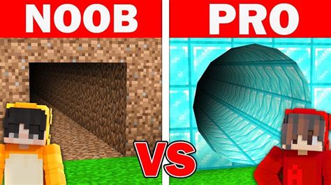 NOOB Vs PRO SAFEST SECURITY TUNNEL BUILD CHALLENGE In Minecraft YouTube