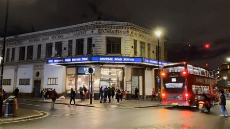 Edgware Road Underground Station At Night Bakerloo Line Youtube