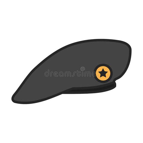 Icono Vector De Boina Militar Iconcolor Vectorial Aislado En Boina