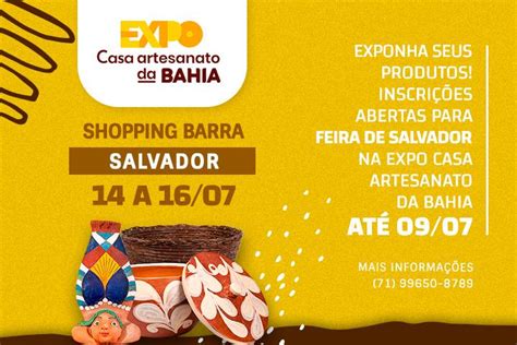 Inscrições abertas para expositores na Feira Artesanato da Bahia na