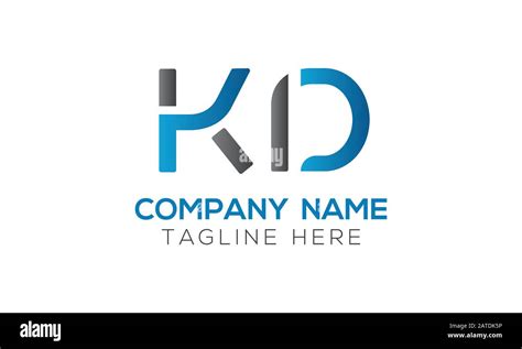 Initial Alphabet Kd Logo Design Vector Template Abstract Letter Kd