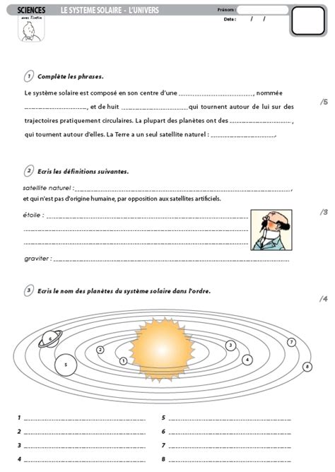 la terre dans le système solaire svt 5eme evaluation