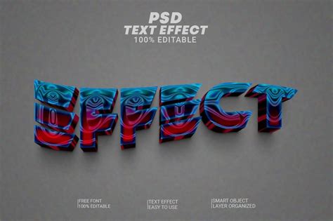 Efecto De Texto Psd Estilo 3d Editable Archivo PSD Premium
