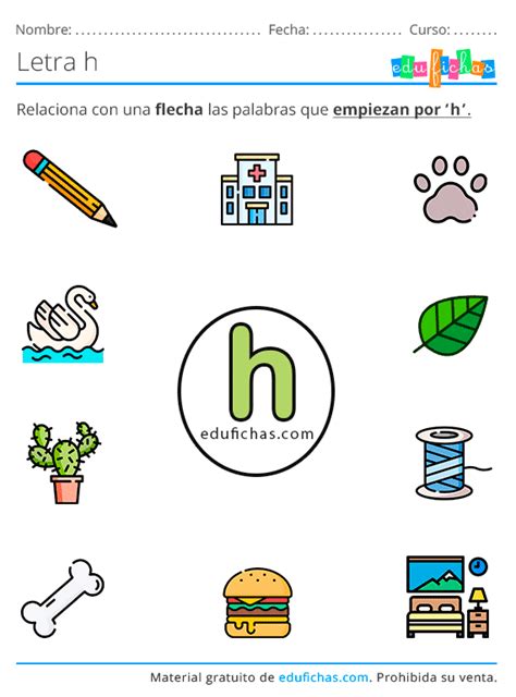 Letra H y sílabas con H Letras Consonantes para Imprimir PDF