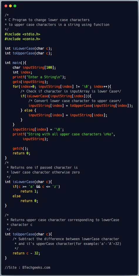 To Uppercase In C C Program To Convert Lowercase String To Uppercase