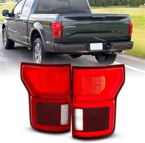 Amazon AKKON 2018 2019 2020 フォード F150 ピックアップ LED バー ブラック テールライト ペア