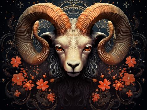 Premium AI Image Illustration Of Aries Zodiac Sign