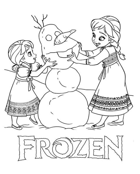 Dibujos De Frozen Anna Y Elsa Para Colorear Para Colorear Pintar E
