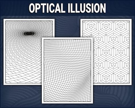 Printable Optical Illusion Coloring Sheets
