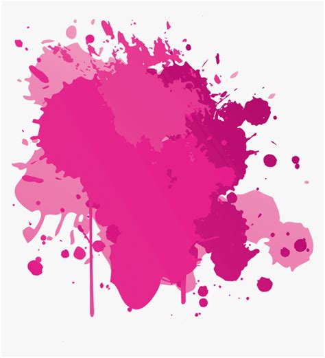 Pink Color Splash Red Paint Splatter Png Transparent Png