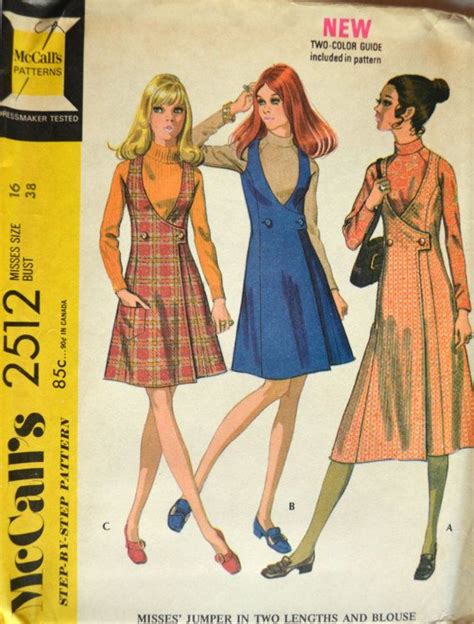 1970s McCalls Vintage Sewing Pattern 2512 Size 16