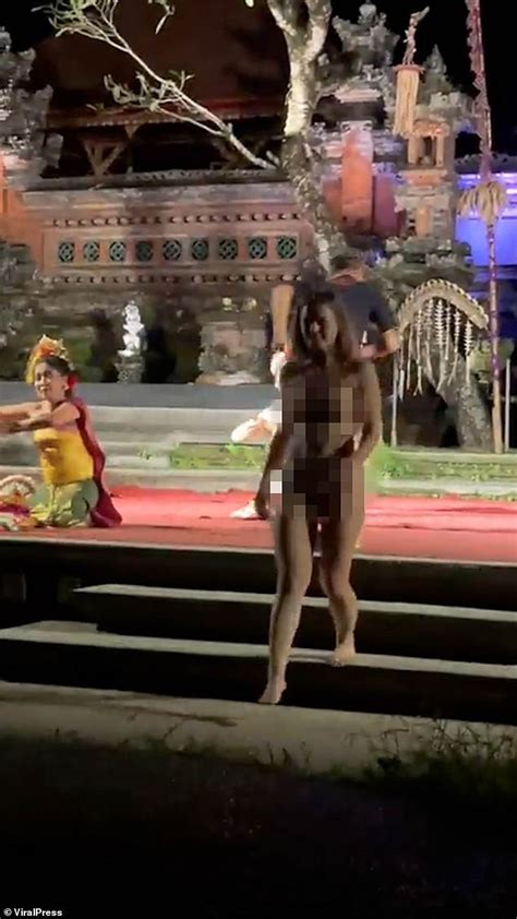 Tourist Arrested After Stripping NAKED And Crashing Bali Temple Show