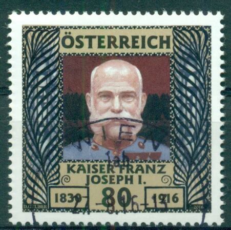 Postzegels Oostenrijk Uitgave 2016 Zegel 100ste Todestag Von Kaiser