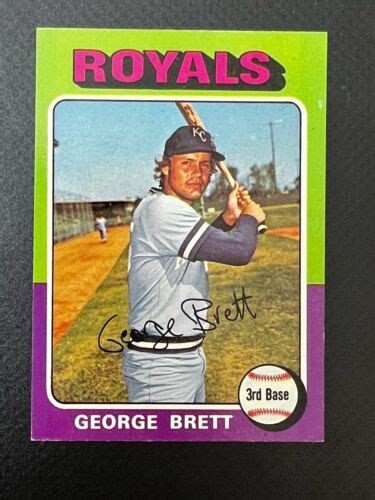 1975 Topps Baseball George Brett Rookie Card RC 228 Royals EBay