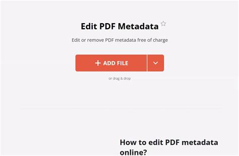 How To Edit Metadata Of Pdf File