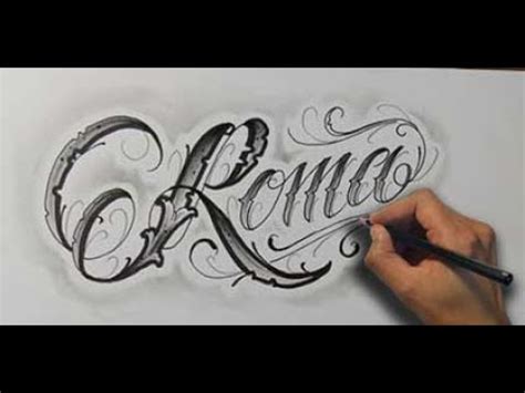 Dibujando Letras Chicanas ROMA Drawing Chicano Lettering Nosfe Ink