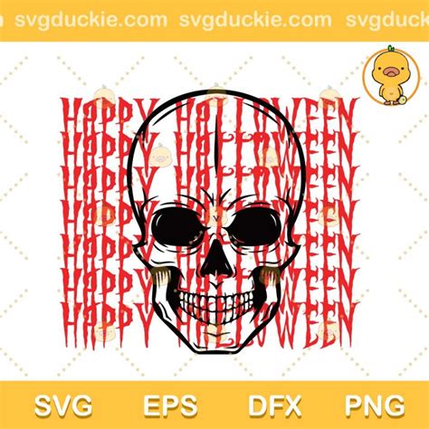 Happy Halloween Skull Funny Skeleton SVG DXF EPS PNG