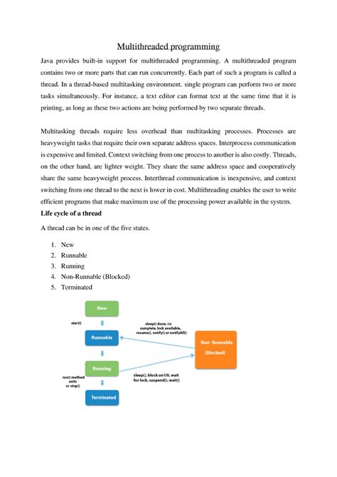 multithreaded programming a multithreaded program contains two or more parts that can run