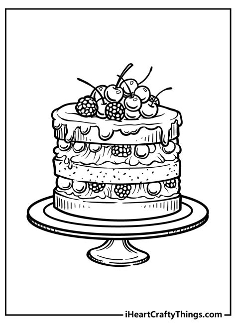 Ausmalbilder Torte Bretingcolor