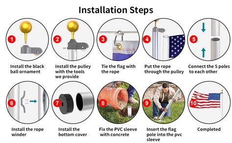 Amazon Ffily Flag Pole For Outside In Ground Ft Heavy Duty