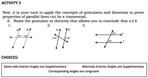 SOLVED Now It Is Your Turn To Apply The Concepts Of Postulates And