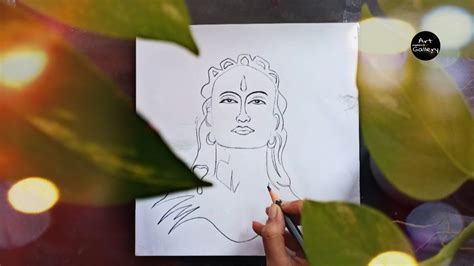 How To Draw Lord Shiva Adiyogi Sketch Step By Step Drawing Tutorial