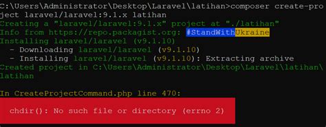 error chdir no such file or directory errno 2 codepolitan