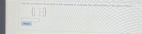 solved use the procedure illustrated in this example to