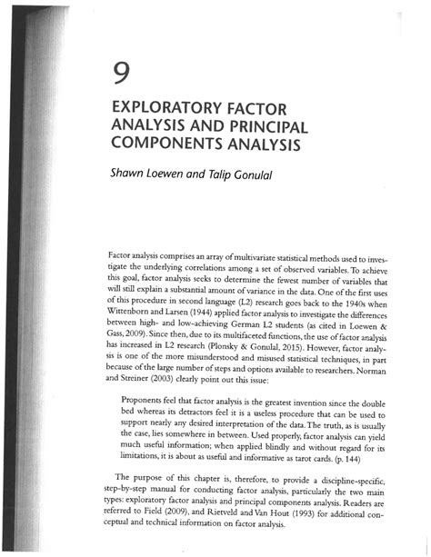 pdf exploratory factor analysis and principal components analysis