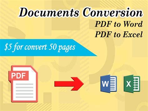 conversion of pdf file into editable word document or excel worksheet upwork