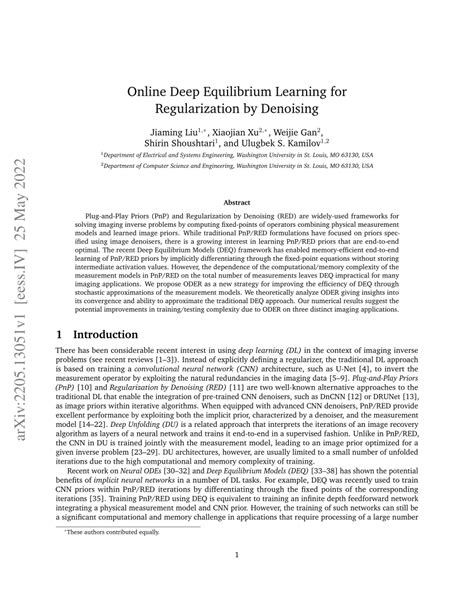 pdf online deep equilibrium learning for regularization by denoising