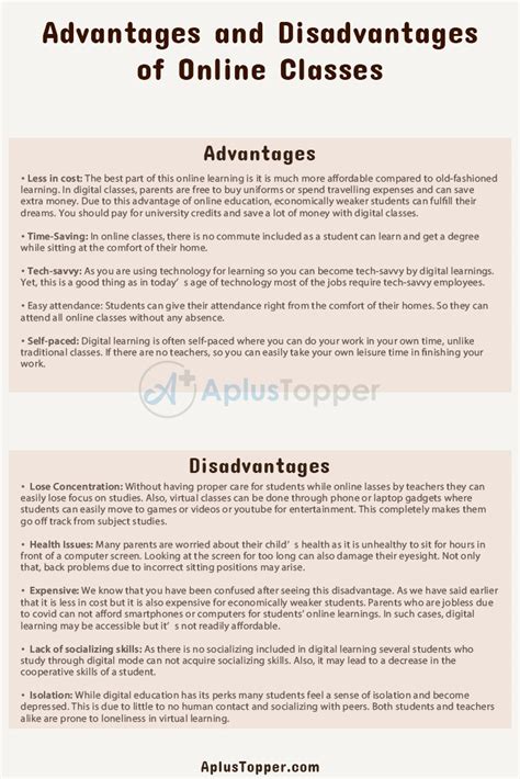 Advantages And Disadvantages Of Online Classes Benefits Limitations