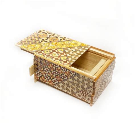 Secret Box 4 10tricks Hakone wood mosaic 秘密箱 4寸10回 竹工芸品 秘密箱 工藝