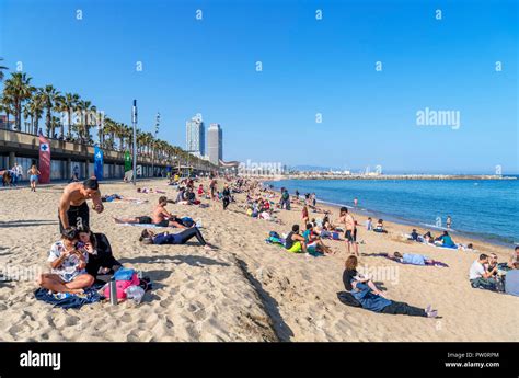 Barcelona Beach The Beach In La Barceloneta Platja De La Barceloneta