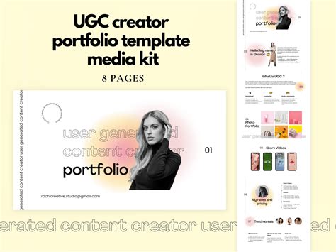 UGC Creator Portfolio Template User Generated Content Media Kit UGC